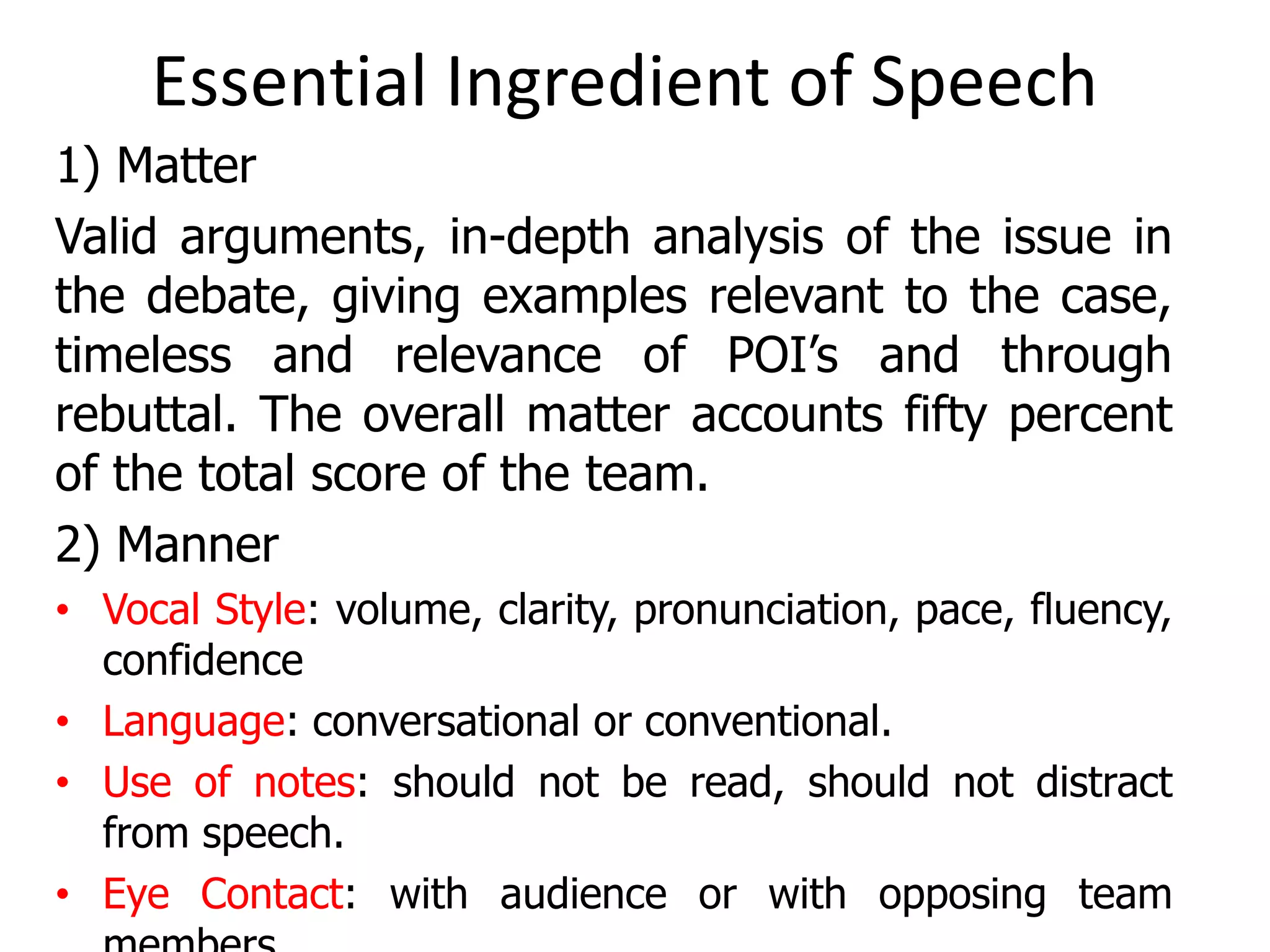 Introduction to parliamentary debate | PPTX