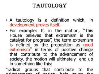 Introduction to parliamentary debate | PPTX
