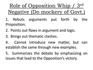 Introduction to parliamentary debate | PPTX