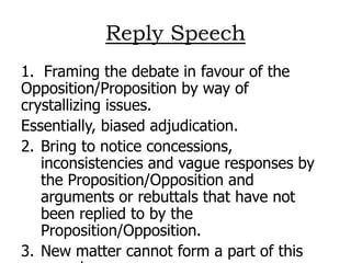 Introduction to parliamentary debate | PPTX