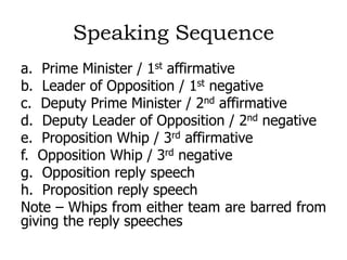 Introduction to parliamentary debate | PPTX