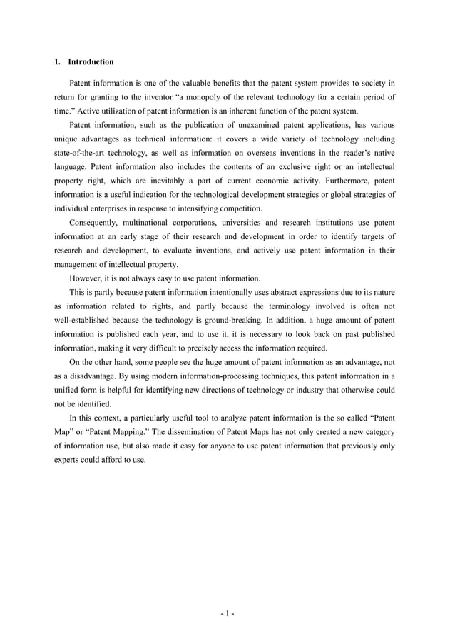 Introduction to patent map analysis2011 | PDF | Desktop Publishing ...