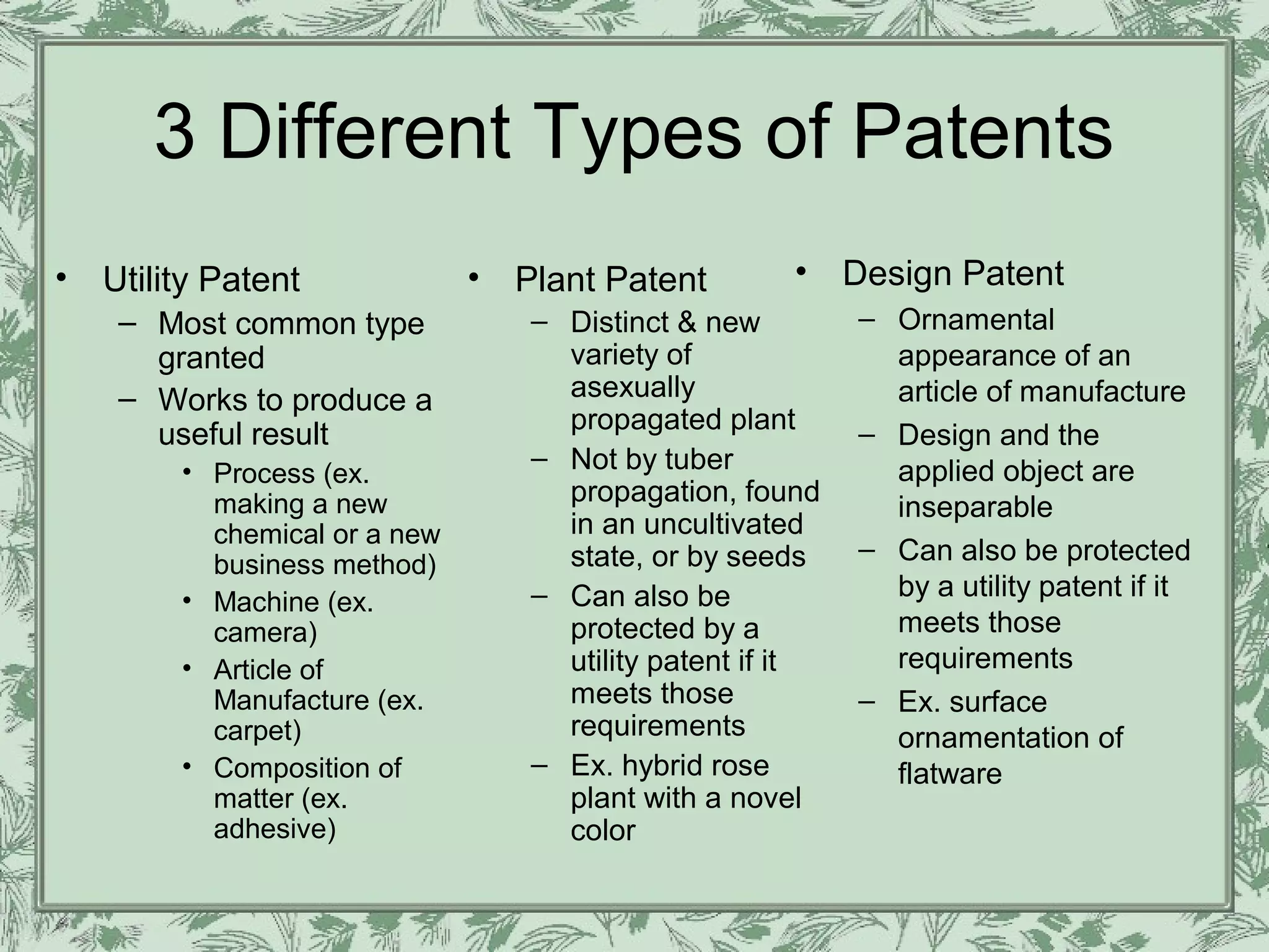 Introduction to patents | PPT