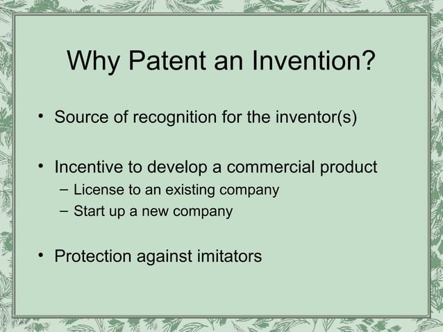 Introduction to patents | PPT