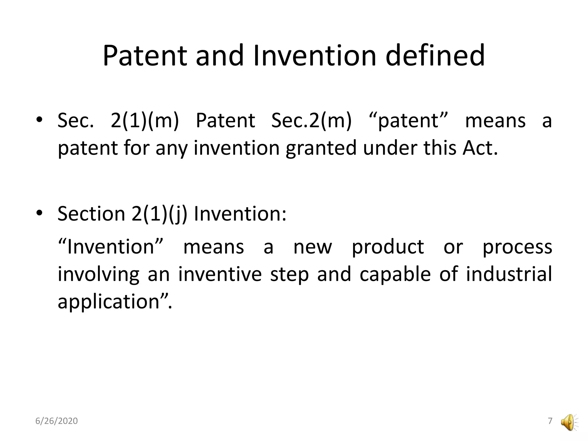 Introduction to patents | PPTX
