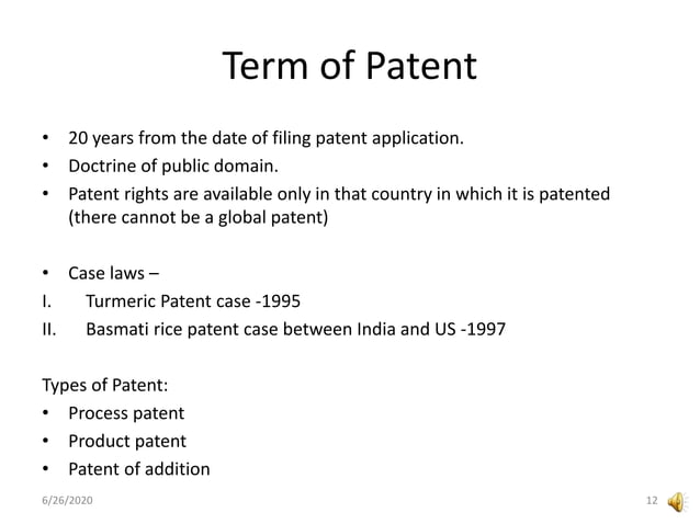 Introduction to patents | PPTX