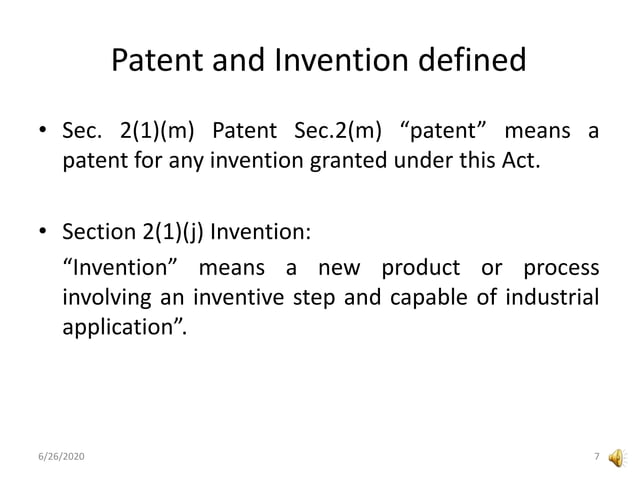 Introduction to patents | PPTX