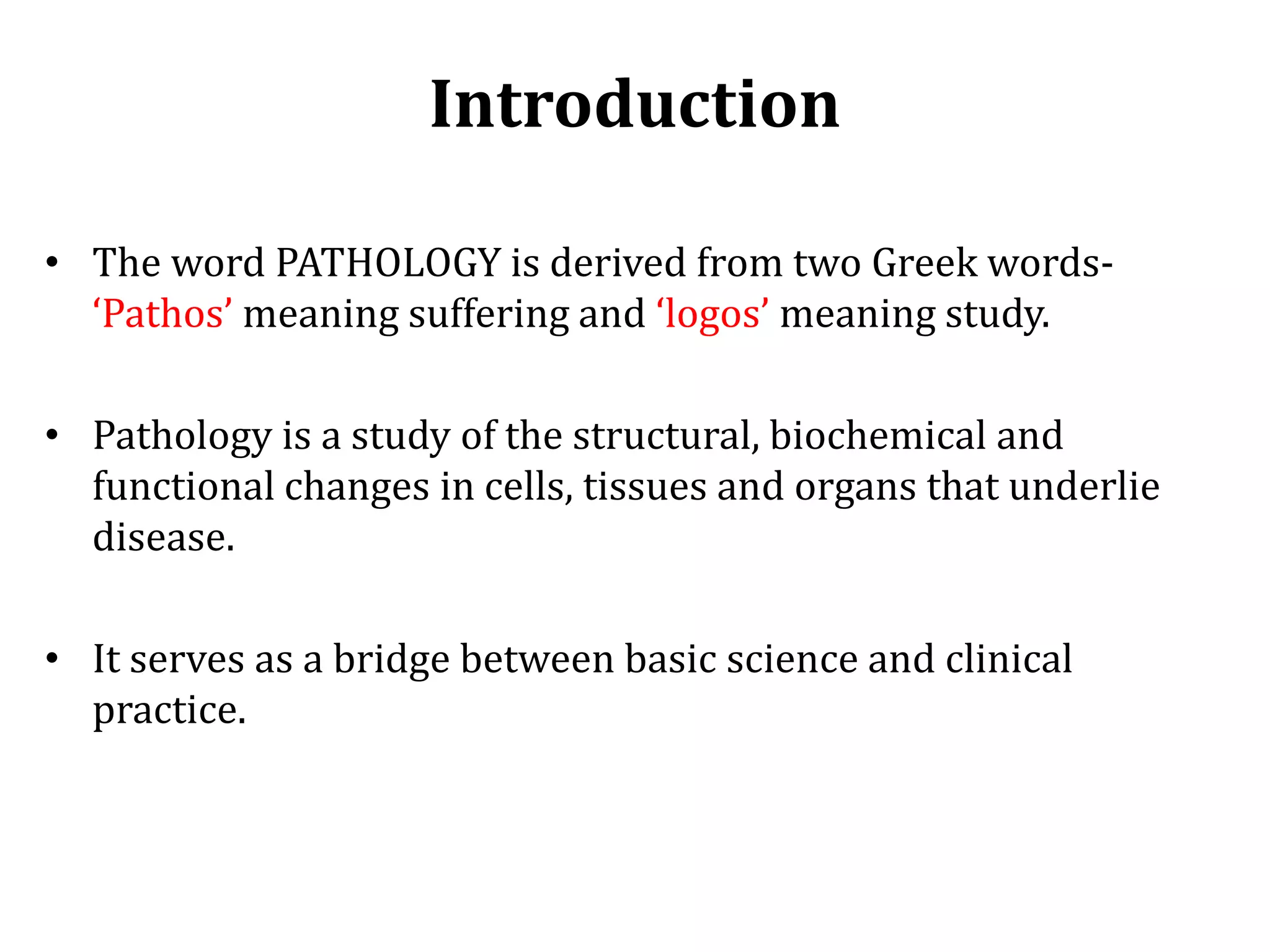 Introduction to pathology | PPTX