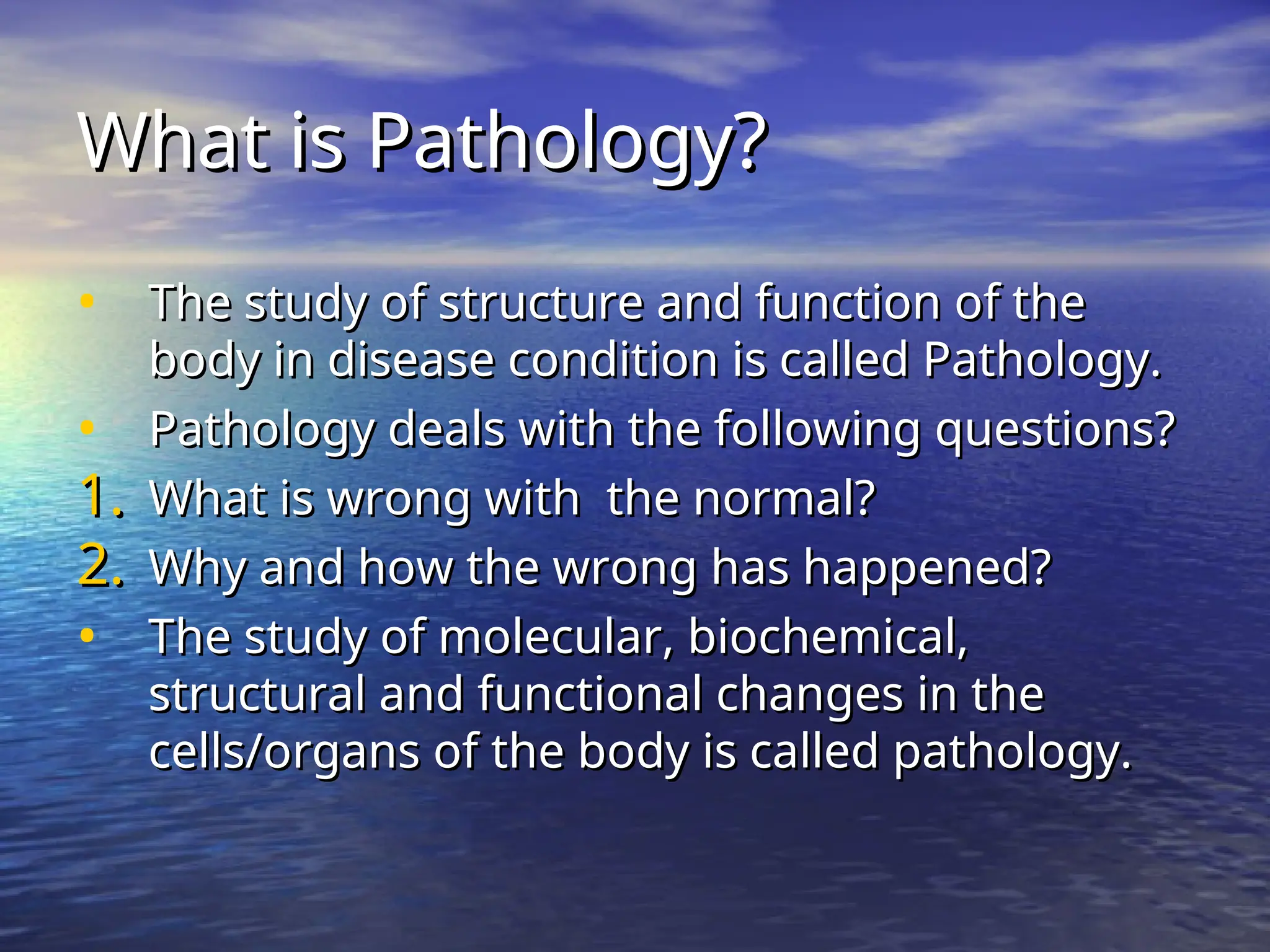 Introduction to Pathology.ppt of Pathology | PPT