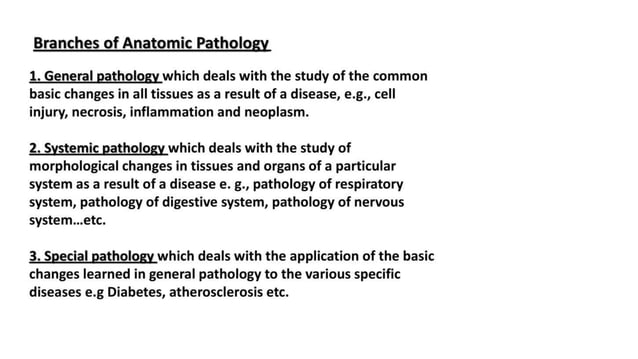 INTRODUCTION TO PATHOLOGY ,BRANCHES OF PATHOLOGY .pdf