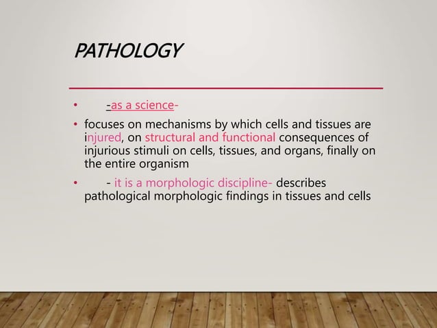 Introduction to pathology & causes of diseases.ppt | Diseases and Conditions | Medical Health