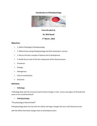 Introduction to Pathophysiology.docx