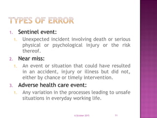 Introduction to patient safety department | PPT