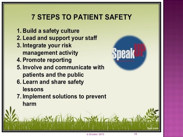 Introduction to patient safety department | PPT