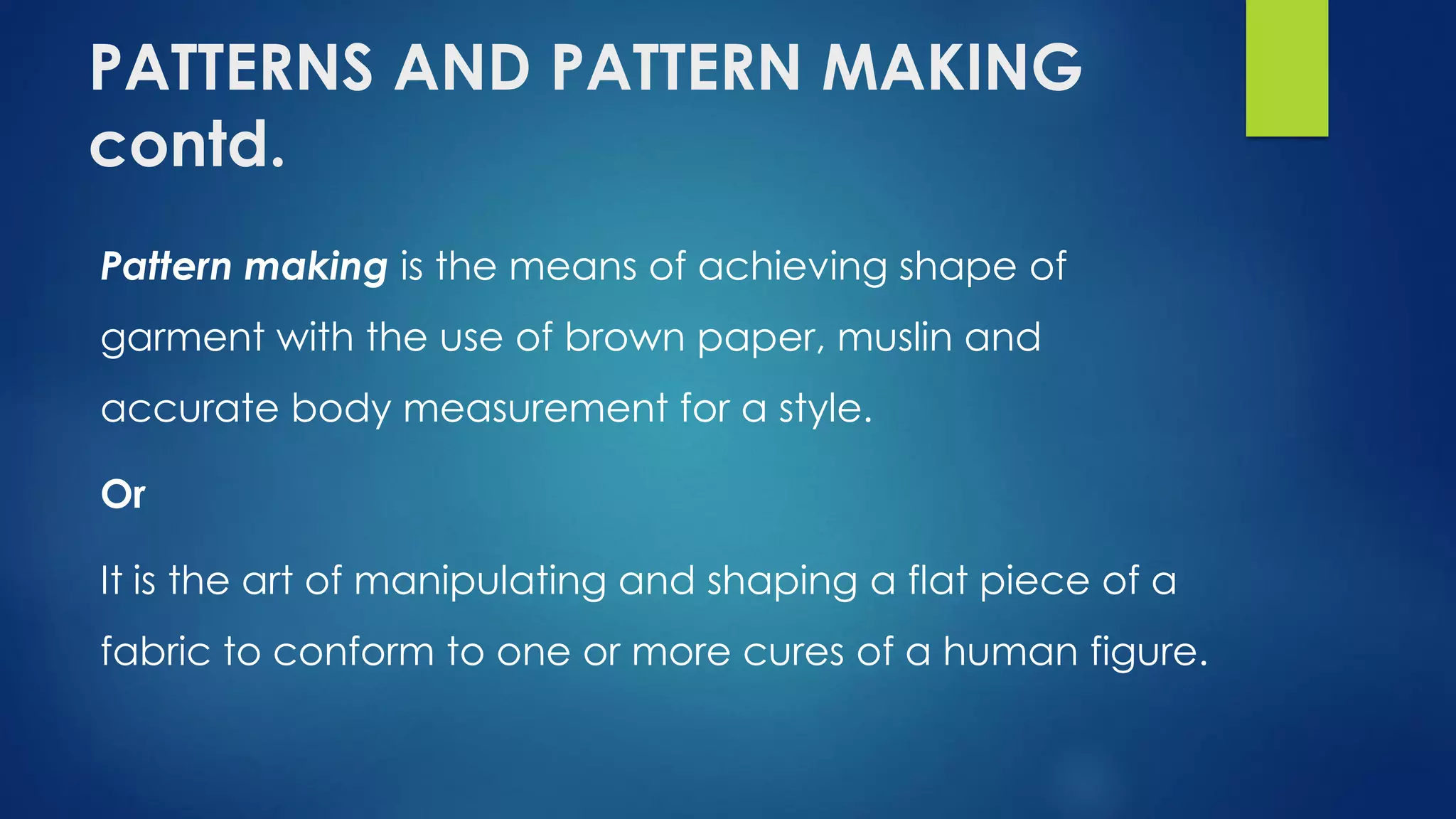 INTRODUCTION TO PATTERN MAKING | PDF