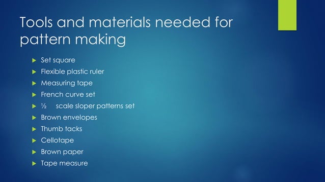 INTRODUCTION TO PATTERN MAKING | PDF