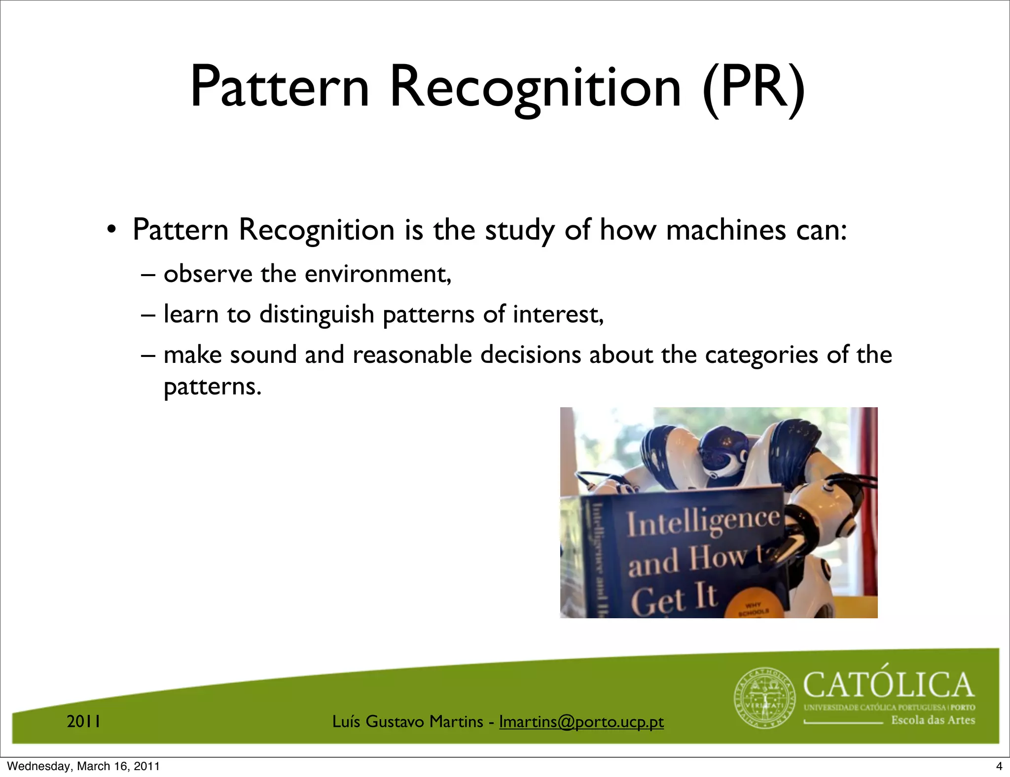 Introduction to pattern recognition | PDF
