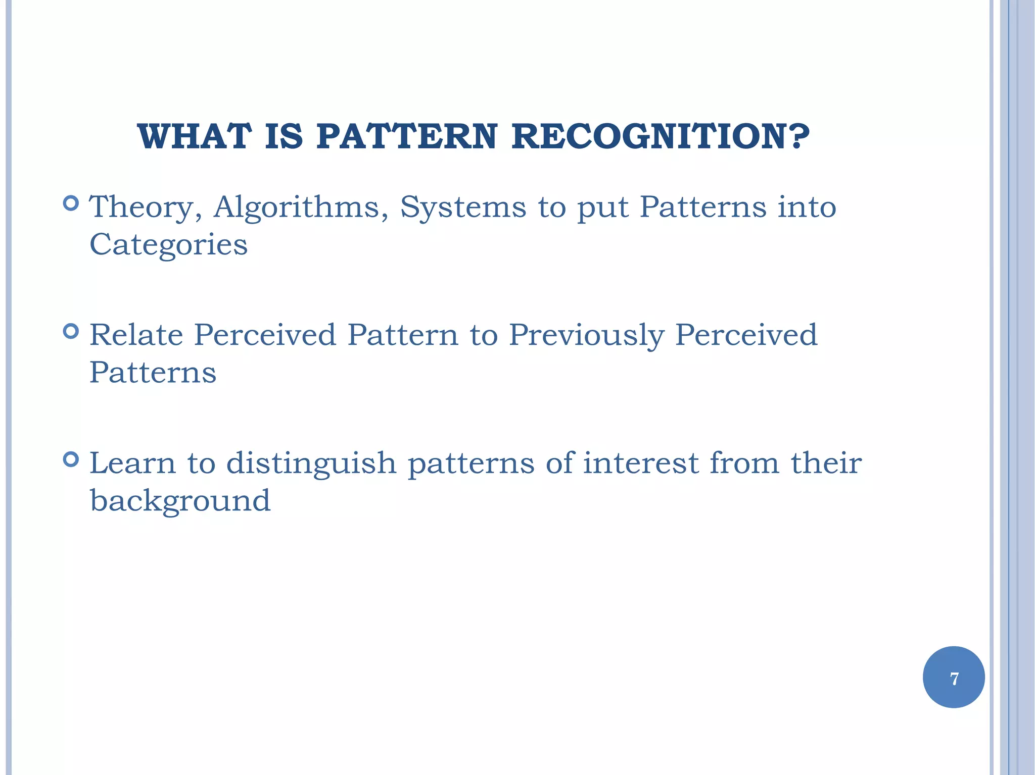 Introduction to pattern recognization | PPT