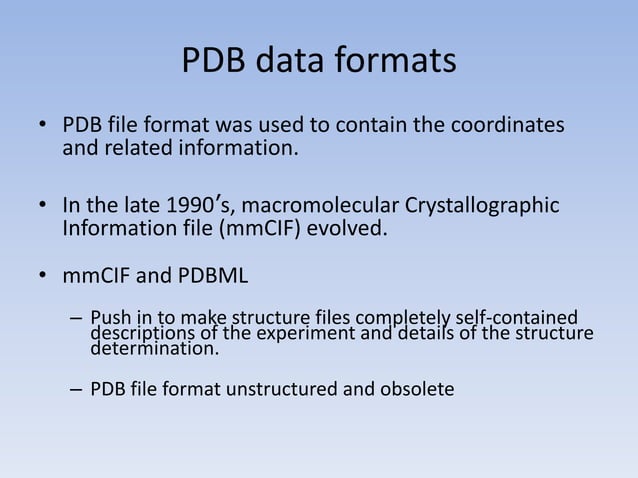 Introduction to pdb | PPTX | Databases | Computer Software and Applications