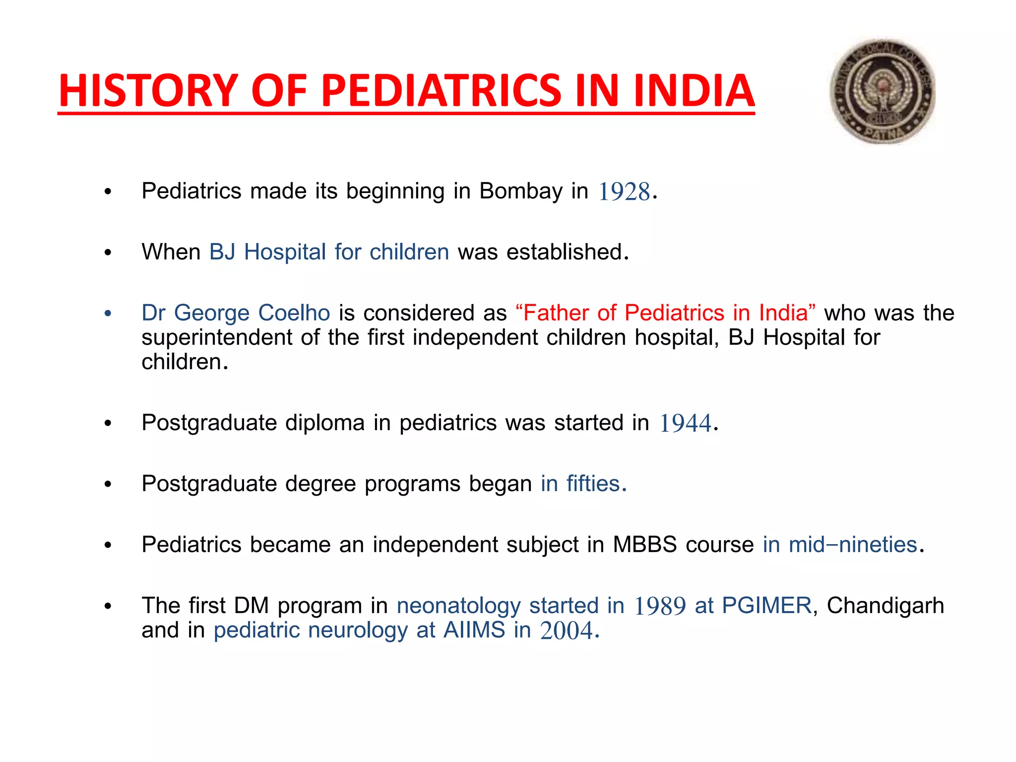 Introduction to pediatrics | PPTX