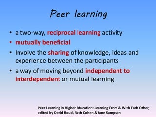 Introduction to peer group learning through EBM | PPTX