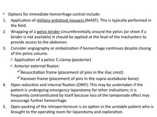 INTRODUCTION TO PELVIC INJURIES - In brief pptx | PPTX