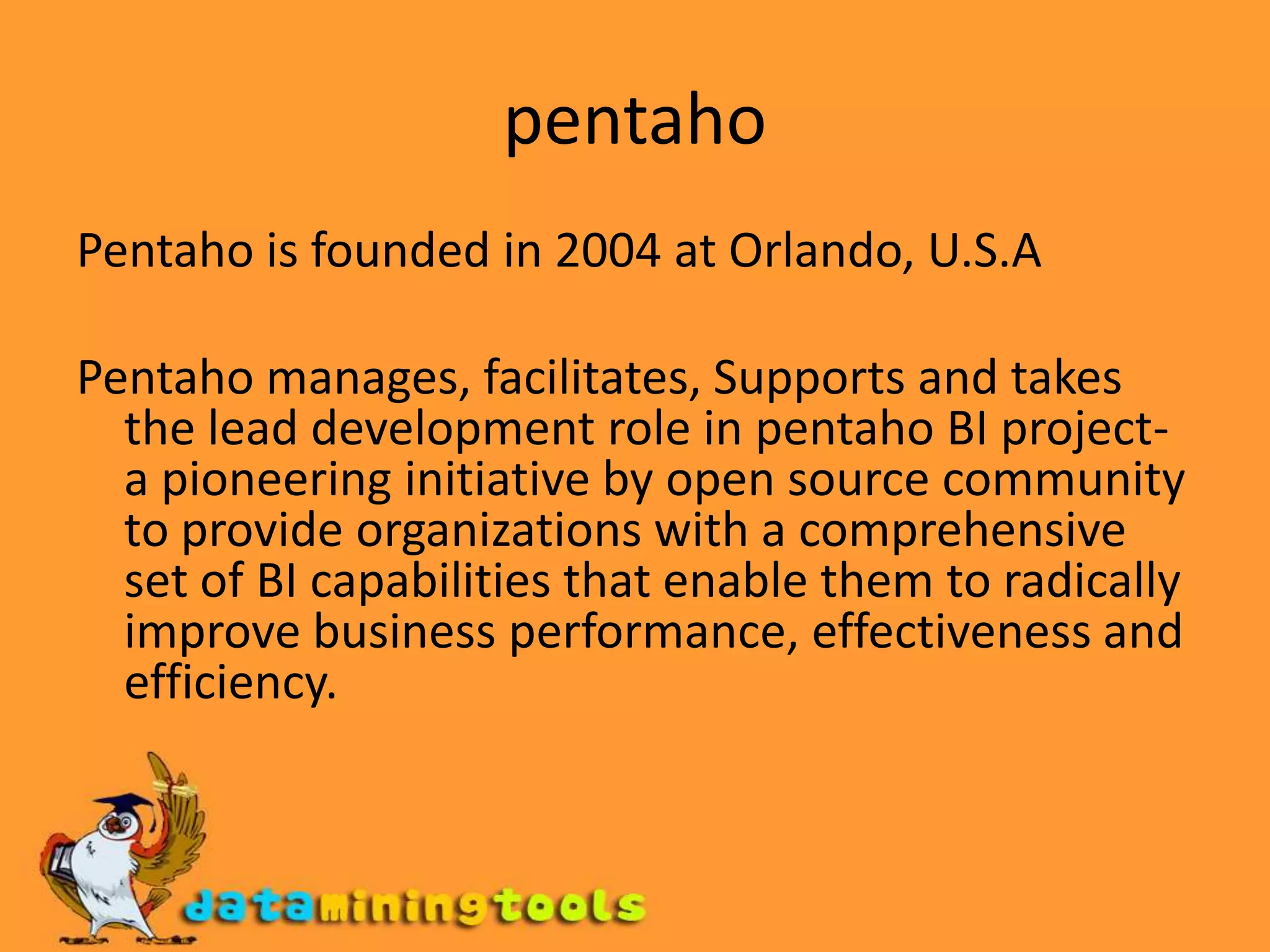 Introduction To Pentaho | PPTX
