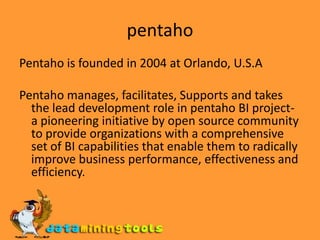 Introduction To Pentaho | PPTX