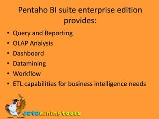 Introduction To Pentaho | PPTX