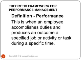 Introduction to performance management framework in public service | PPTX