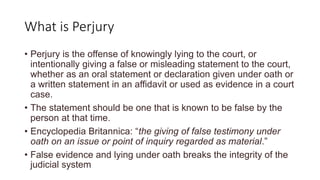 Introduction to Perjury in Indian law | PPT