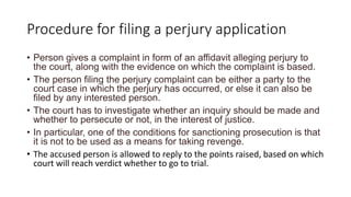 Introduction to Perjury in Indian law | PPT