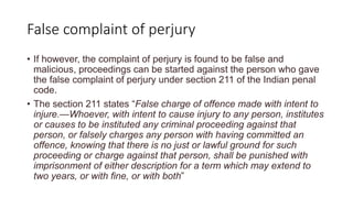 Introduction to Perjury in Indian law | PPT