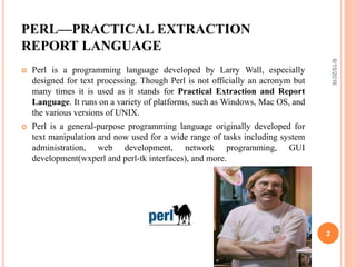 Introduction to perl | PPT