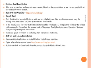 Introduction to perl | PPT