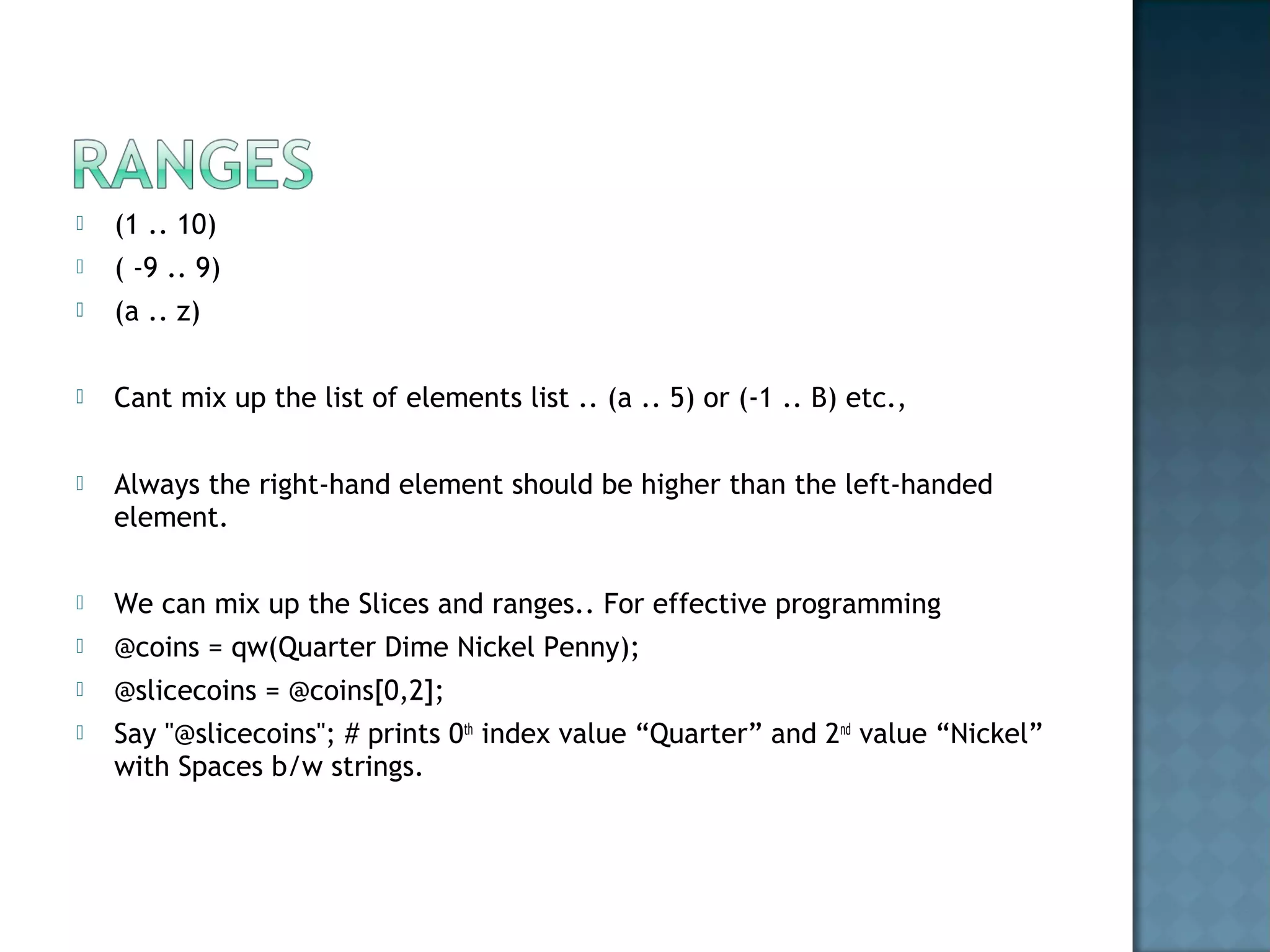 Introduction To Perlcontrol Structures Ppt 