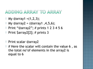 Introduction to perl_control structures | PPT