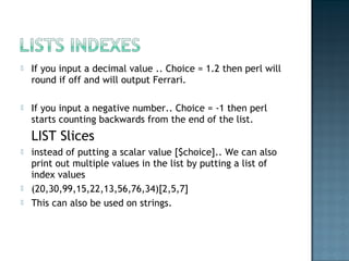 Introduction to perl_control structures | PPT