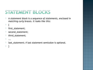 Introduction to perl_control structures | PPT