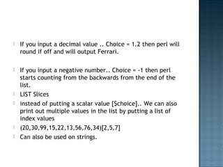 Introduction to perl_lists | PPT