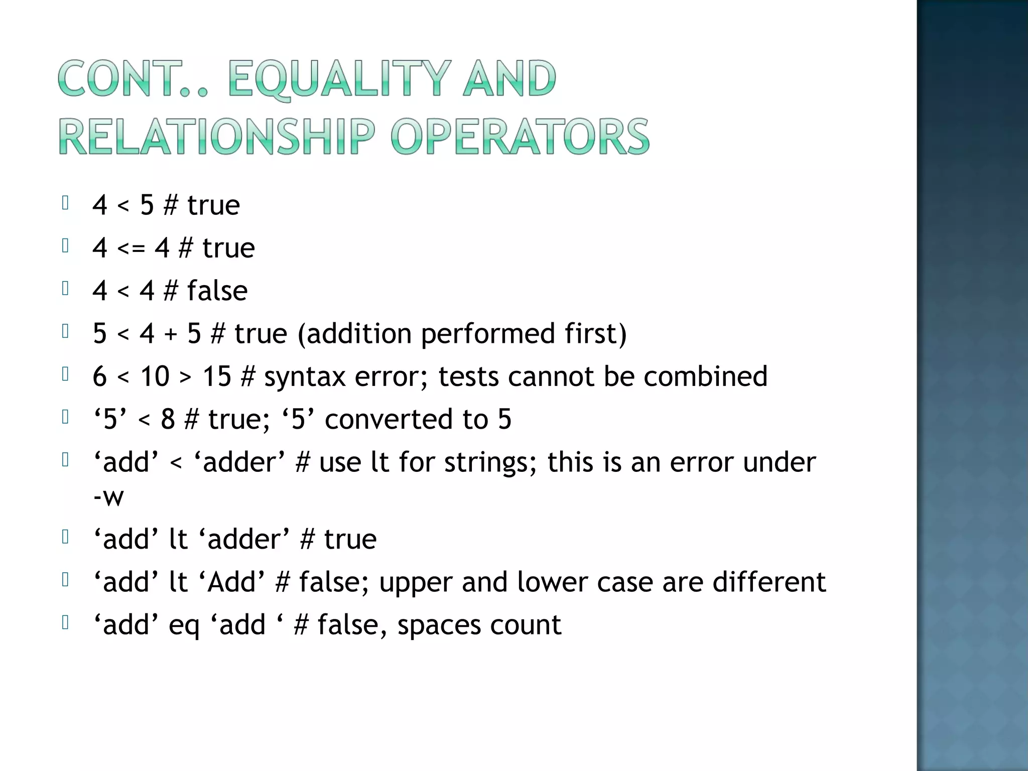 Introduction To Perloperators Ppt Programming Languages Computing 3739