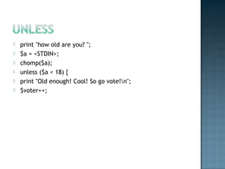 Introduction to perl_operators | PPT