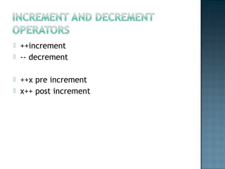 Introduction to perl_operators | PPT