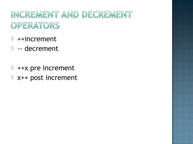 Introduction to perl_operators | PPT | Programming Languages | Computing