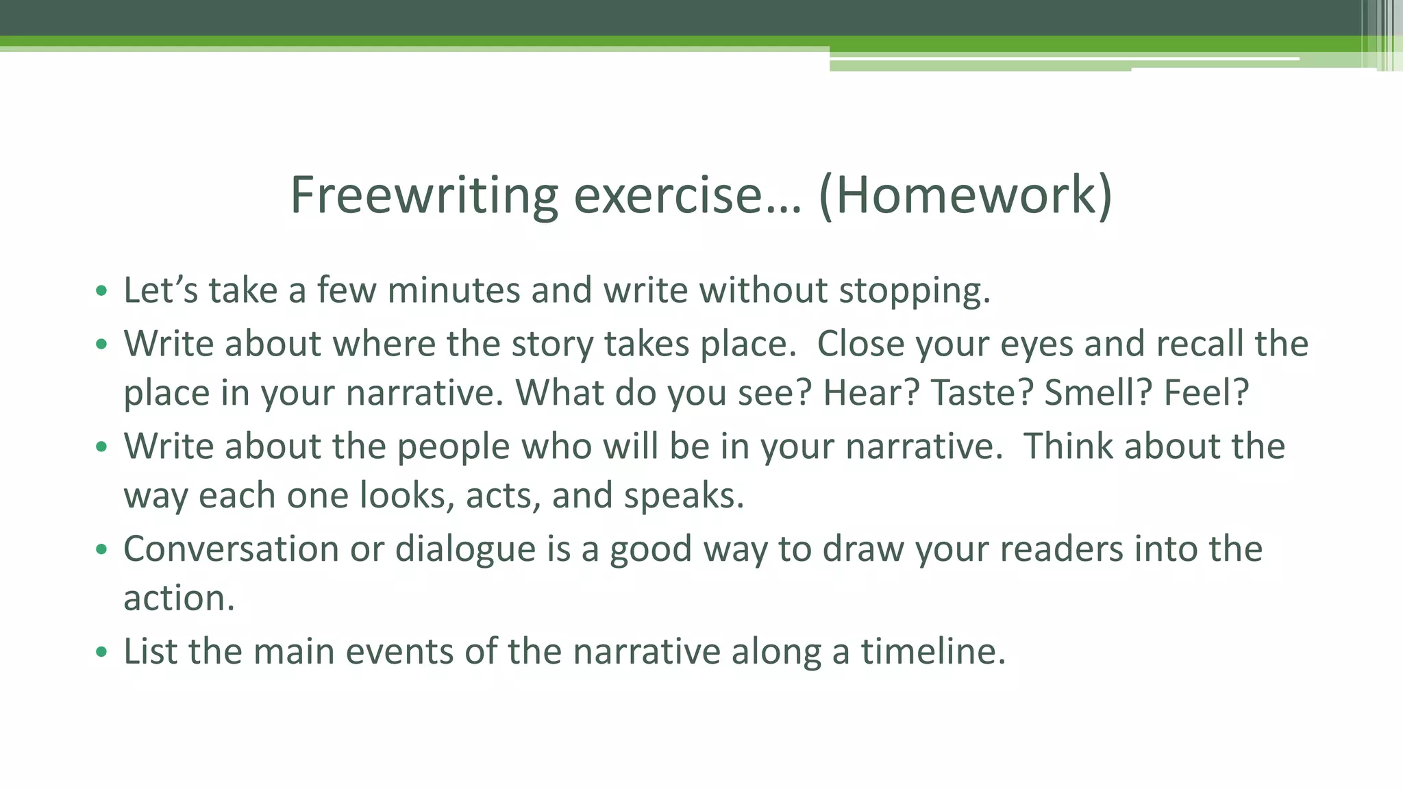 Introduction to personal narrative | PPT
