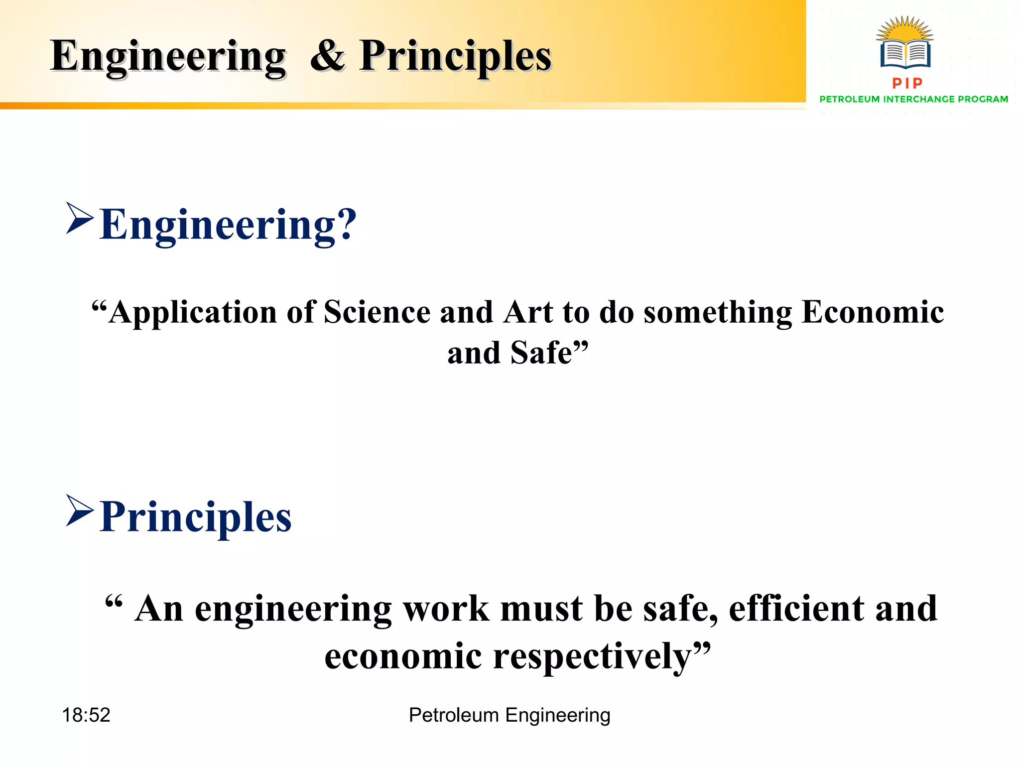General overview of Petroleum Engineering Depatment | PPT