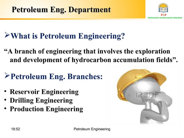 General overview of Petroleum Engineering Depatment | PPT