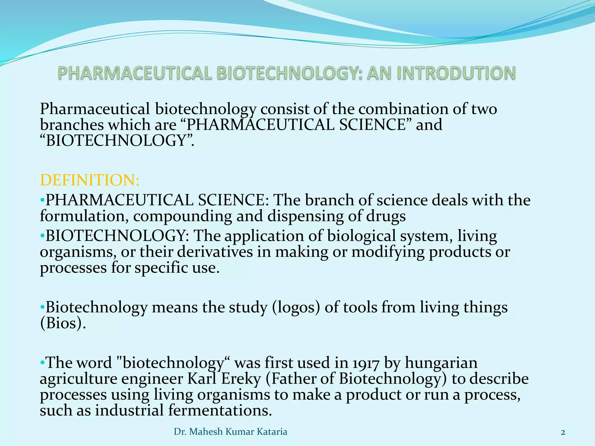 Introduction to Pharmaceutical Biotechnology | PDF