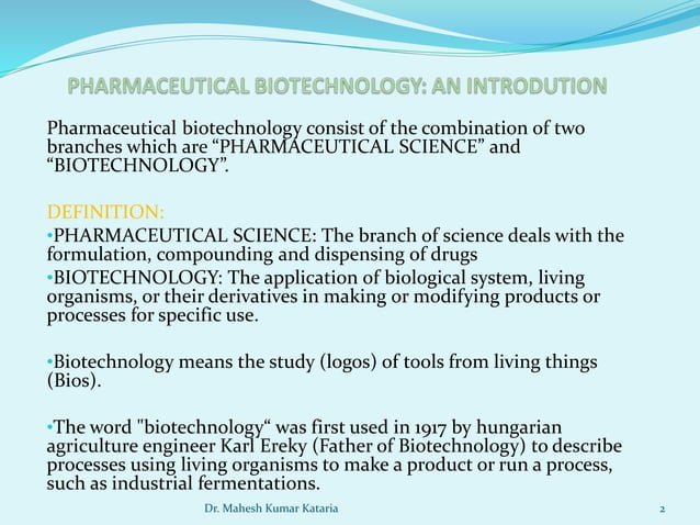 Introduction to Pharmaceutical Biotechnology | PDF