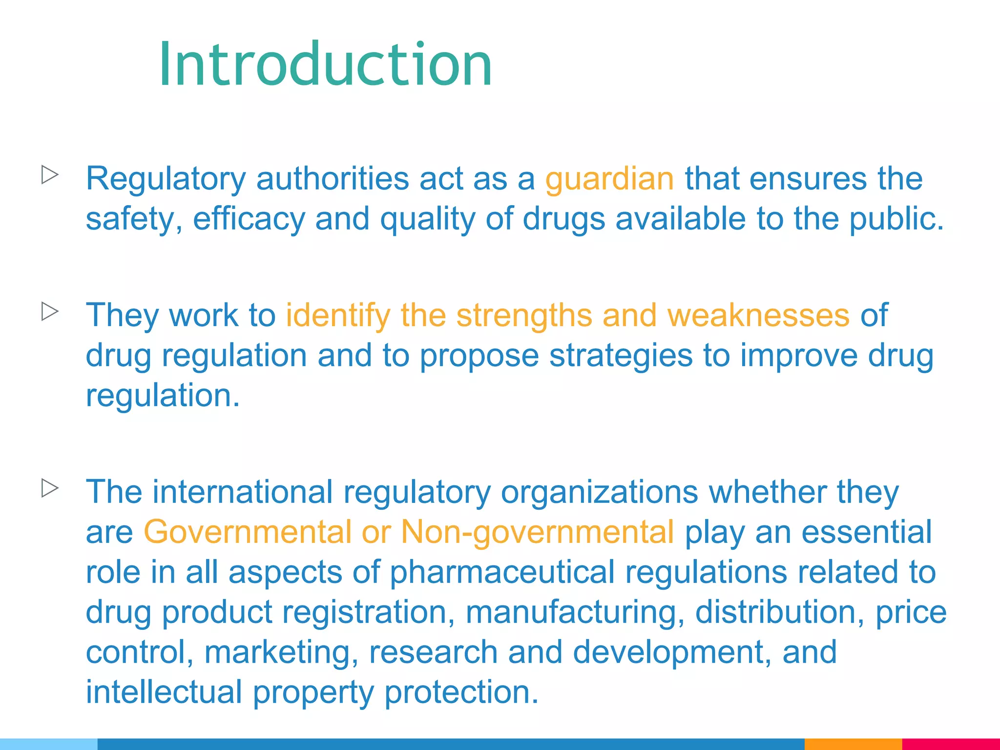Introduction to pharmaceutical regulatory agencies | PDF